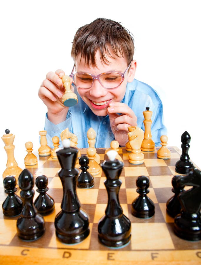 Nerd play chess stock photo. Image of recreational, playing - 40889466