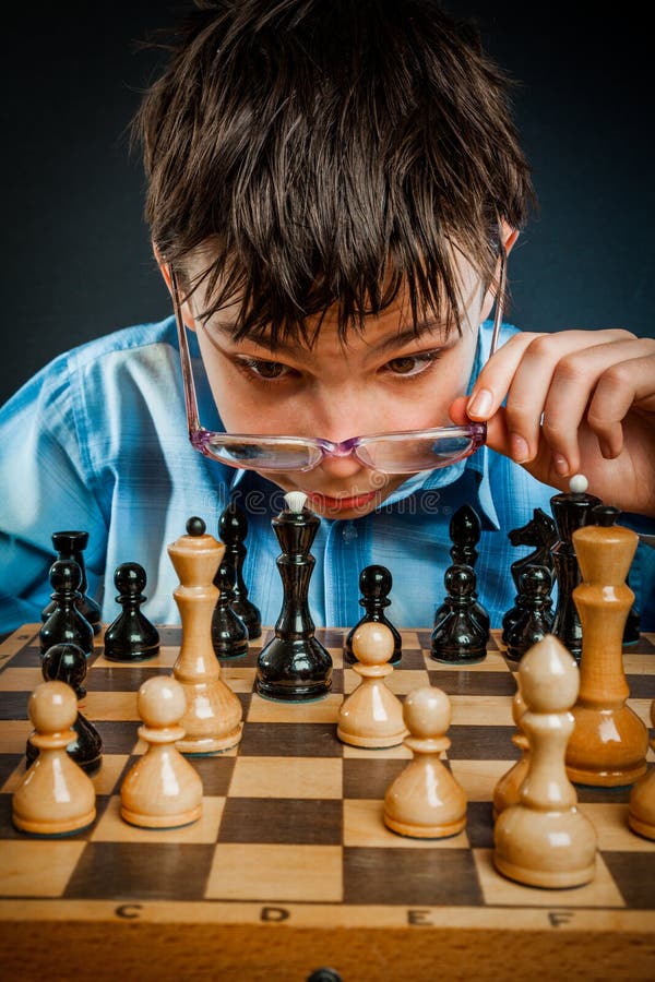 Nerd play chess stock photo. Image of recreational, playing - 40889466