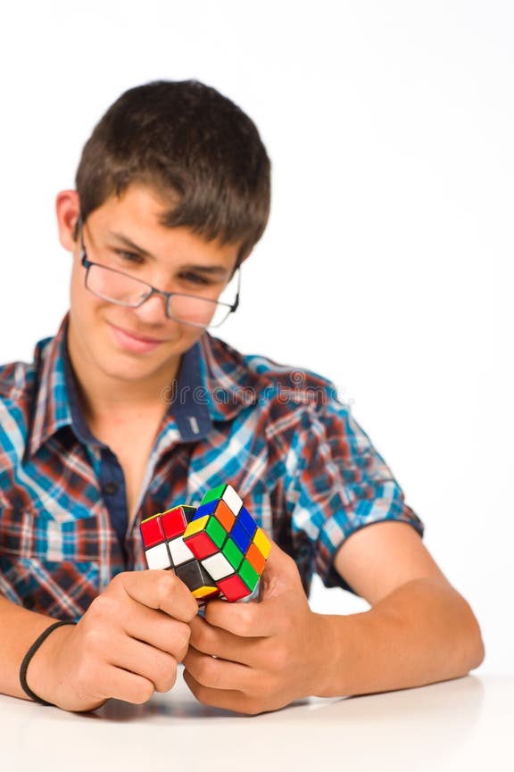 Nerd playing editorial stock image. Image of smiling - 19273264