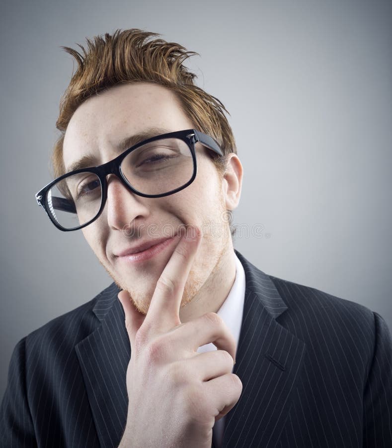 Nerd portrait stock image. Image of manager, business - 36201271