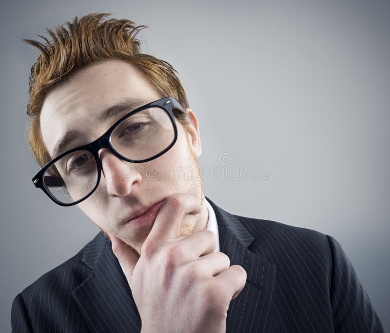 Nerd Businessman Shouting Angry Stock Image - Image of geek, caucasian ...