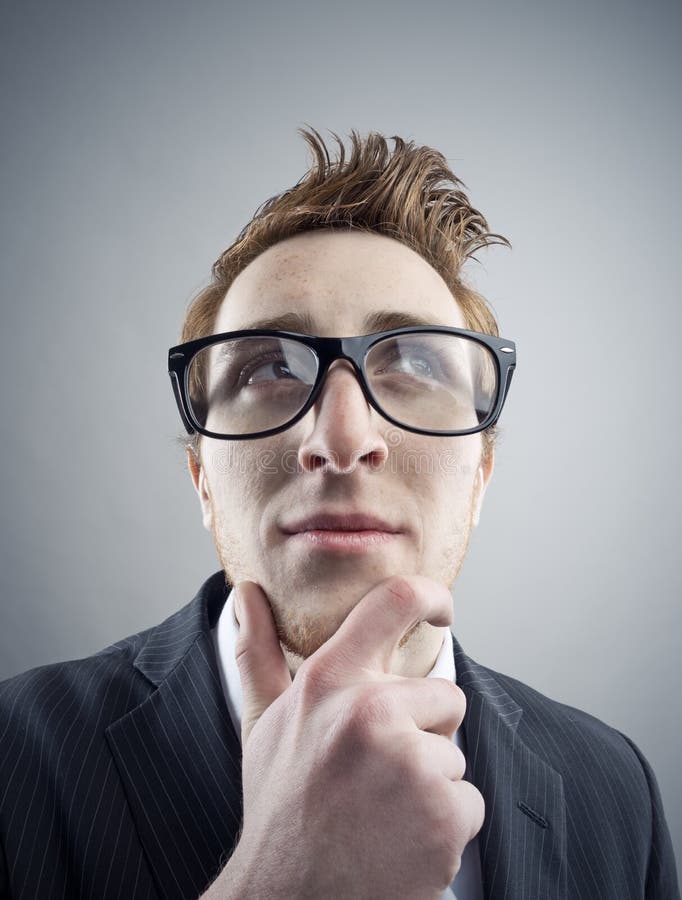 Nerd Businessman Shouting Angry Stock Image - Image of geek, caucasian ...