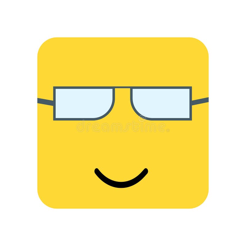 Nerd Smile Icon on White Background. Simple Element Illustration from ...