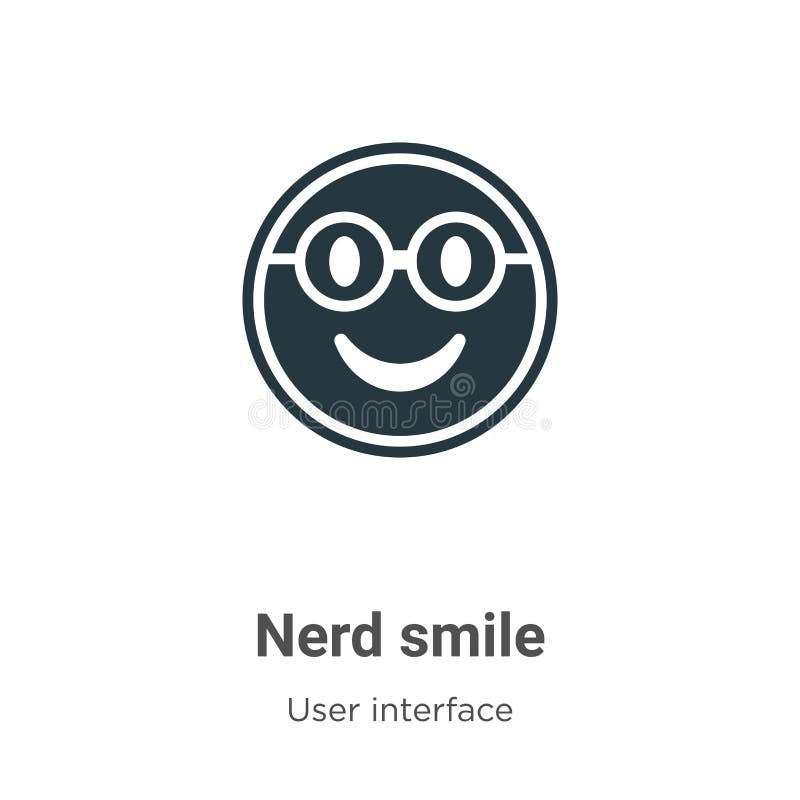 Nerd Smile Icon on White Background. Simple Element Illustration from ...