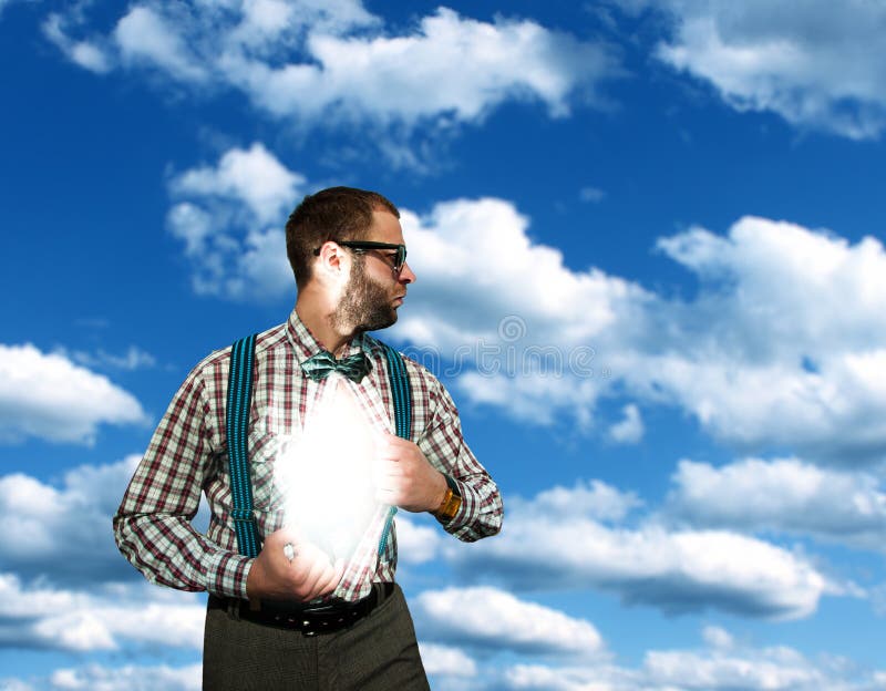 Nerd superhero stock photo. Image of nerd, funny, outdoor - 39865838