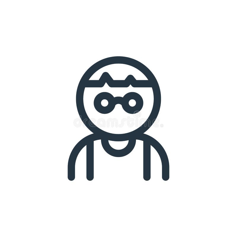 Nerd Vector Icon. Nerd Editable Stroke. Nerd Linear Symbol for Use on ...