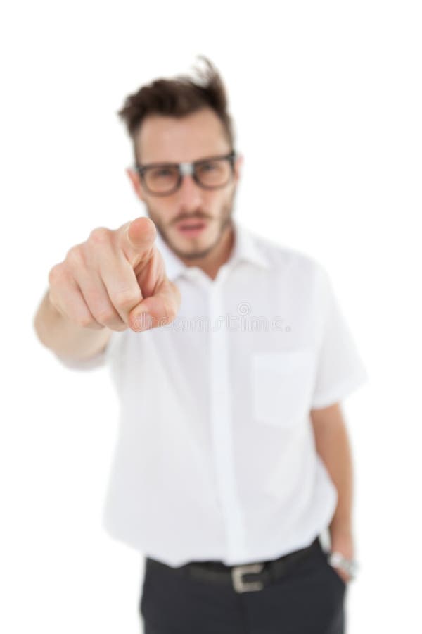 Nerdy Businessman Pointing Camera Stock Photos - Free & Royalty-Free ...