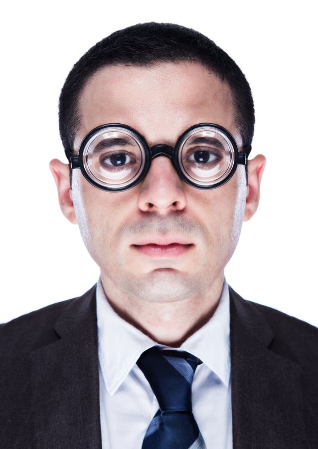 Nerdy Office Worker stock photo. Image of ethnicity, color - 60166384