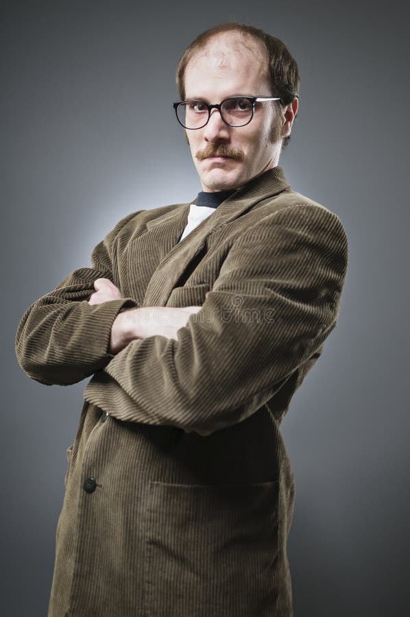 Nerdy Uptight Professor stock photo. Image of geek, adult - 35339186