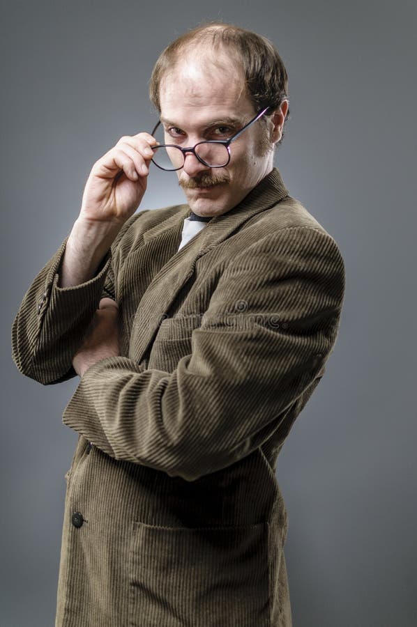 Nerdy Uptight Professor stock photo. Image of geek, adult - 35339186