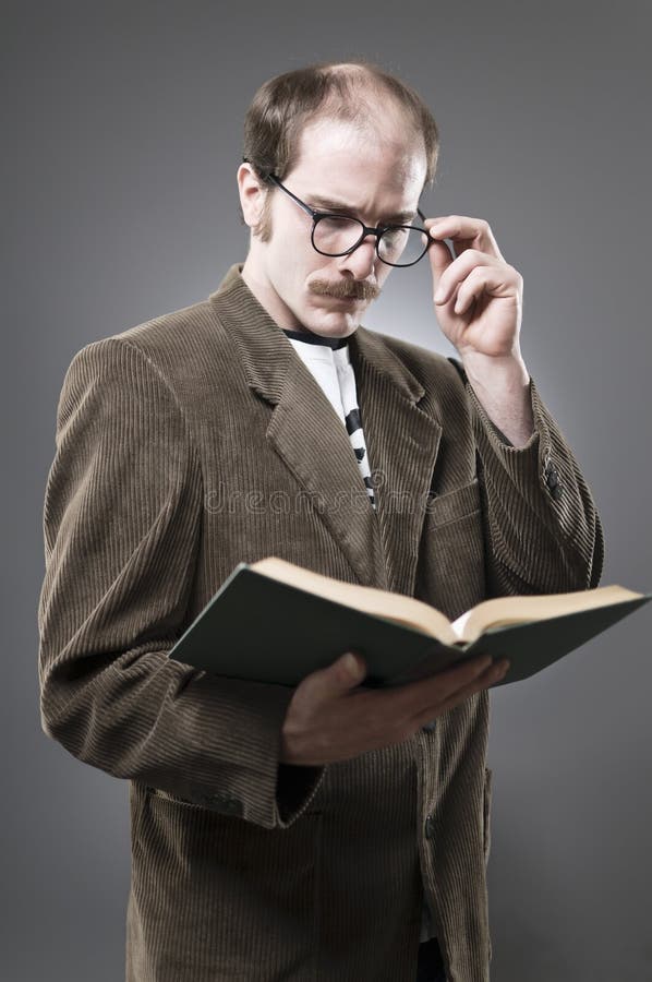 Nerdy Uptight Professor stock photo. Image of geek, adult - 35339186