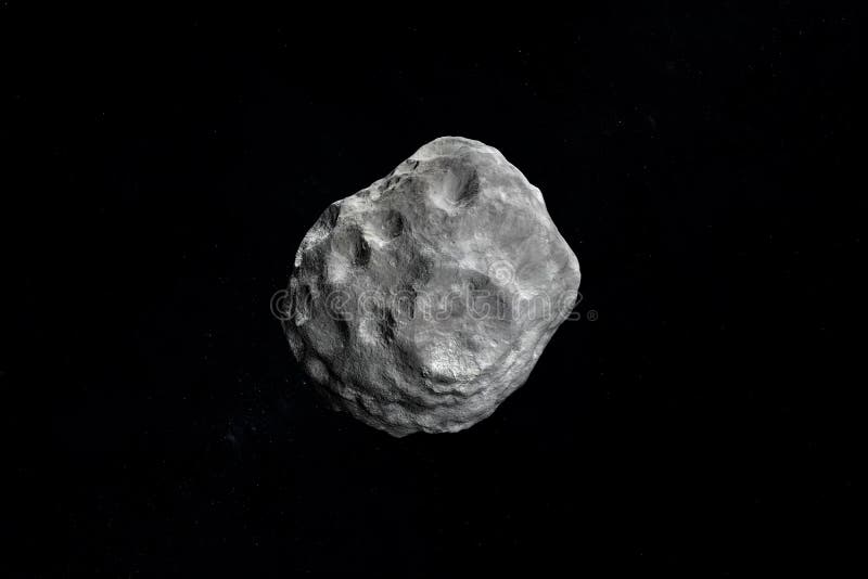 Nereid, Third Largest Moon of Neptune, Rotating Stock Illustration ...