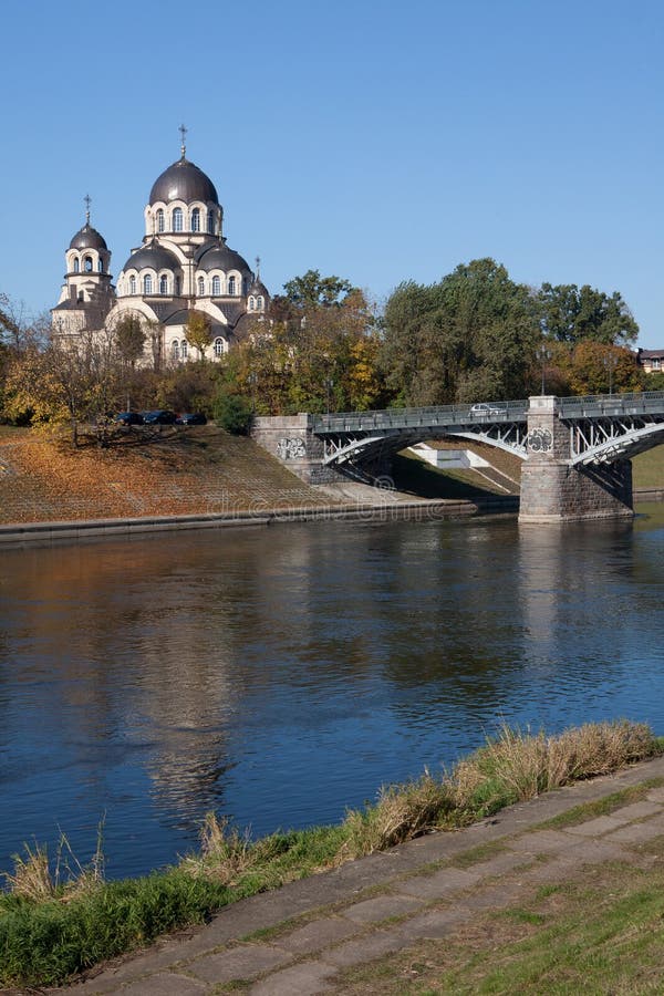 Neris river in Vilnius stock image. Image of river, lady - 22872637