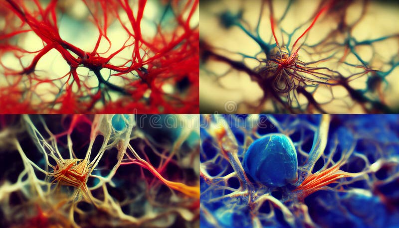 Nerve Branches Connection Realistic, Neural Human System Path ...