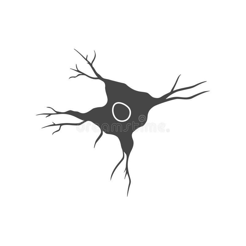 Nerve Cell Icon Flat Graphic Design - Illustration Stock Vector ...