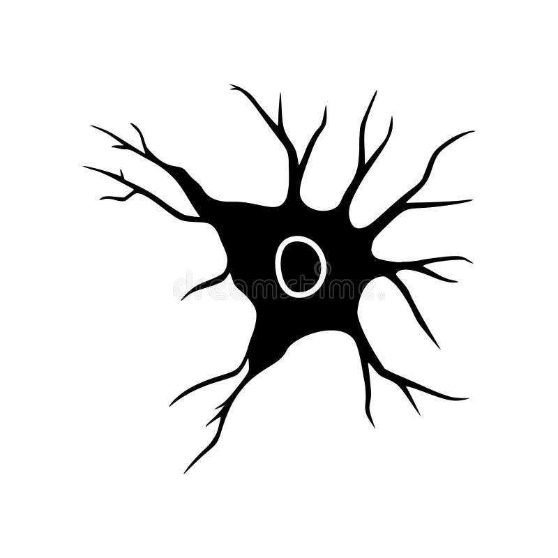 Nerve Cell Icon Flat Graphic Design, Neuron Logo Stock Vector ...