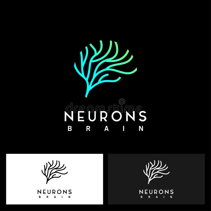 Nerve Cell Logo Design with Brain Concept. Science Logo Inspiration ...