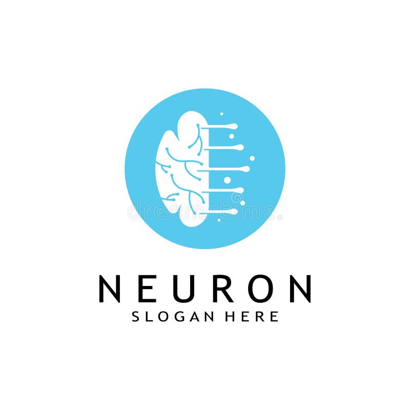 Nerve Cell Logo or Neuron Logo with Vector Template Stock Vector ...