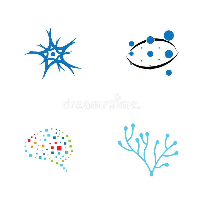 Nerve Cell Logo or Neuron Logo with Vector Template Stock Vector ...