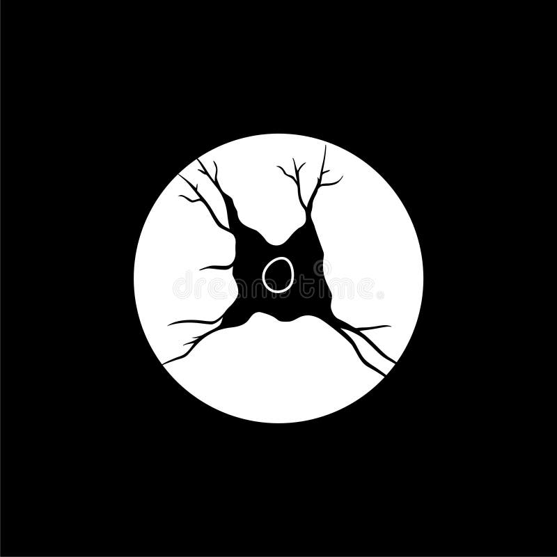 Nerve Cell Icon Flat Graphic Design, Neuron Logo Stock Vector ...