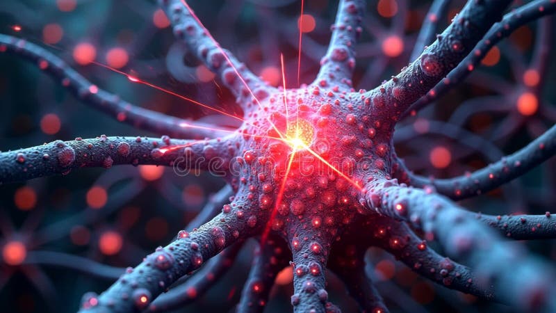 Nerve Cell with Red Glowing Synapses Stock Video - Video of brain ... Nerve Cell with Red Glowing Synapses Stock Video - Video of brain ...
