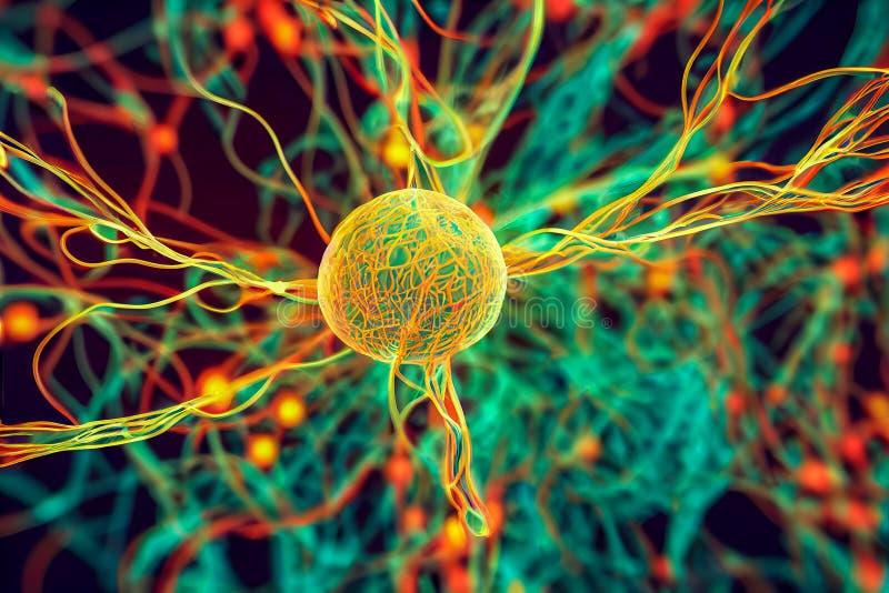 Nerve Pathways in the Human Body Illustration Stock Illustration ...