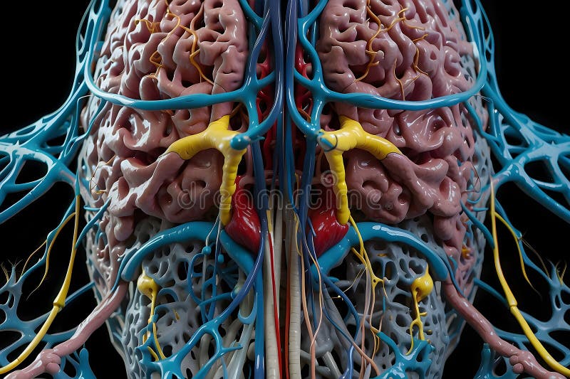 Nerve Tracts in the Human Brain Stock Image - Image of nerve, pattern ...