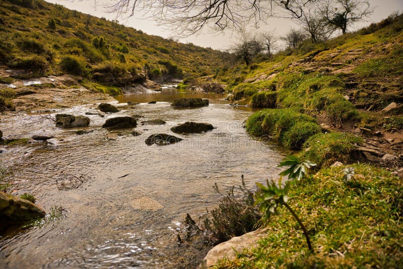 Nervion River on Its Way through Orduna in the Basque Country Stock ...
