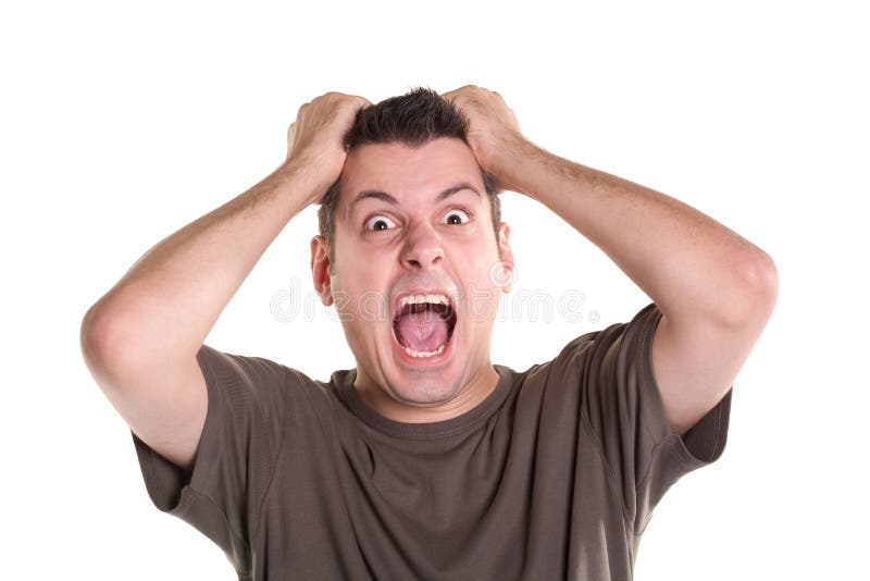 Nervous breakdown stock image. Image of pain, young, studio - 5710553