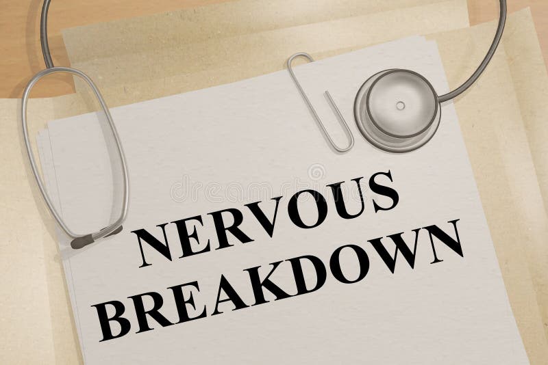 NERVOUS BREAKDOWN concept stock illustration. Illustration of ...