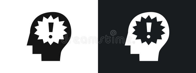Nervous Breakdown Icon Linear Graphics Set Vector in Black Stock ... Nervous Breakdown Icon Linear Graphics Set Vector in Black Stock ...