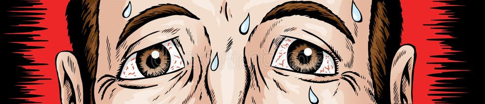 Nervous eyes stock vector. Illustration of scared, comic - 24831479