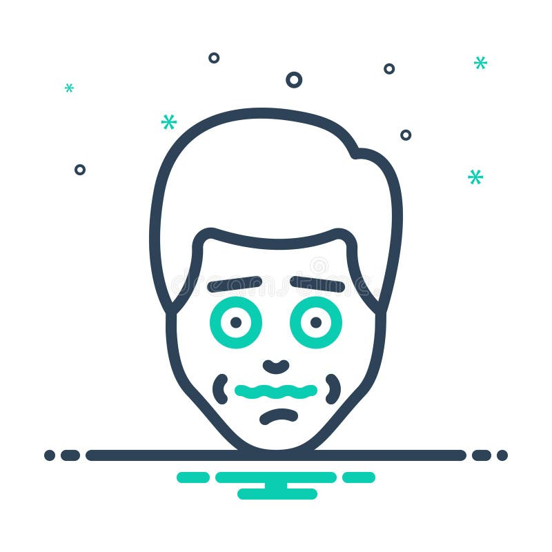 Mix Icon for Nervous, Disturbing and Jittery Stock Vector ...