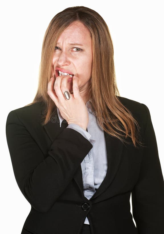 Nervous Professional Woman stock image. Image of business - 25437751