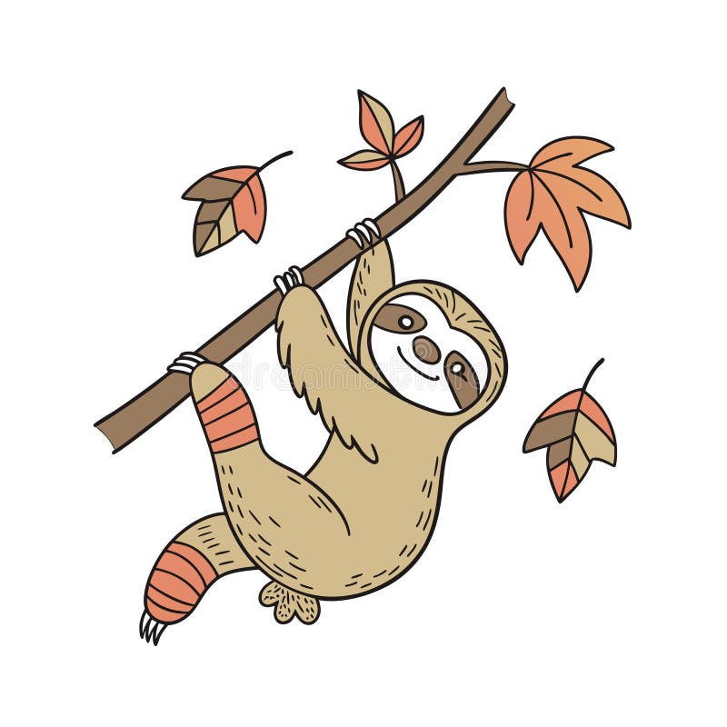 Nervous Sloth Stock Illustrations – 18 Nervous Sloth Stock ...