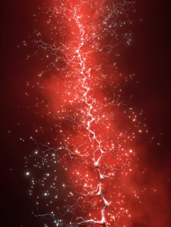 Nervous System Illuminated in Red Showcasing Stress Response Against a ...