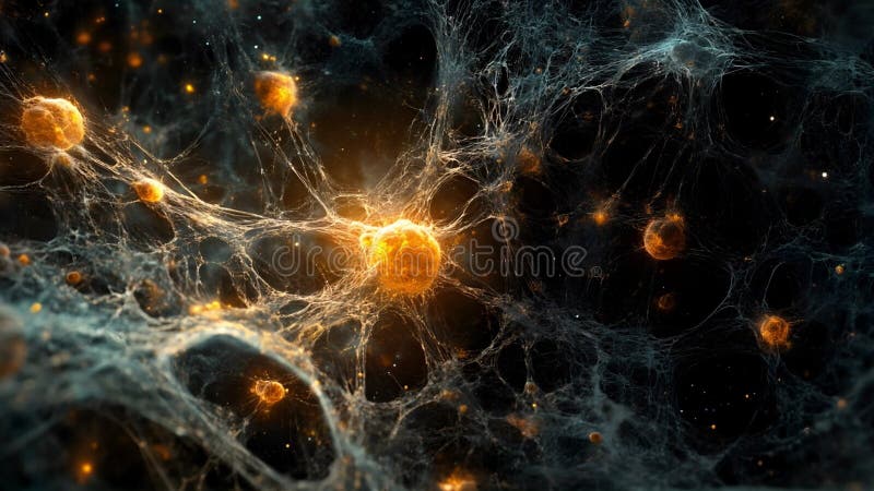 Nervous System and Synapse Impulses of Brain Neurons and Axons with ...