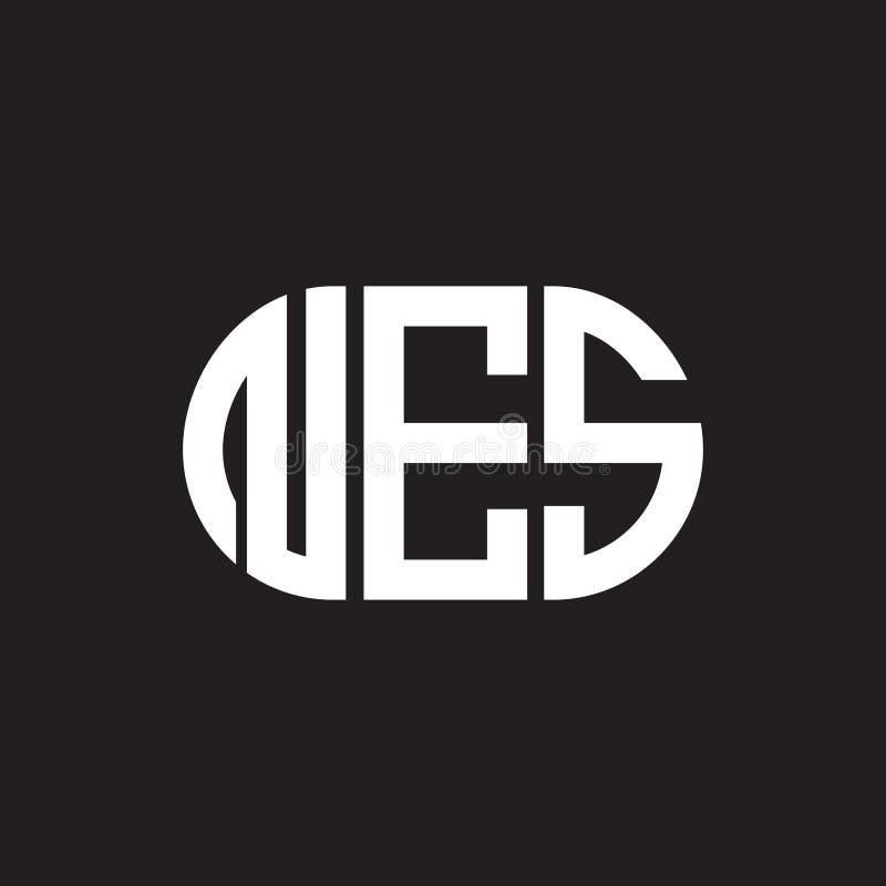 NES Letter Logo Design on Black Background. NES Creative Initials ...