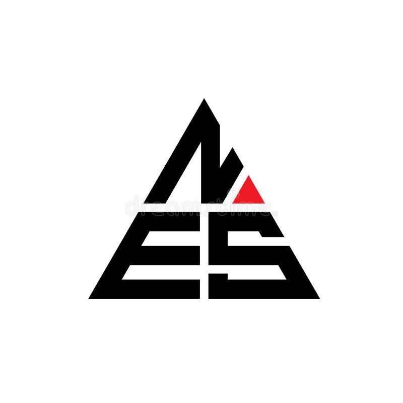NES Triangle Letter Logo Design with Triangle Shape. NES Triangle Logo ...