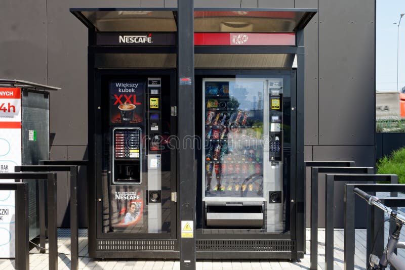 Nescafe / Kit Kat Vending Machine Editorial Image - Image of logo ...