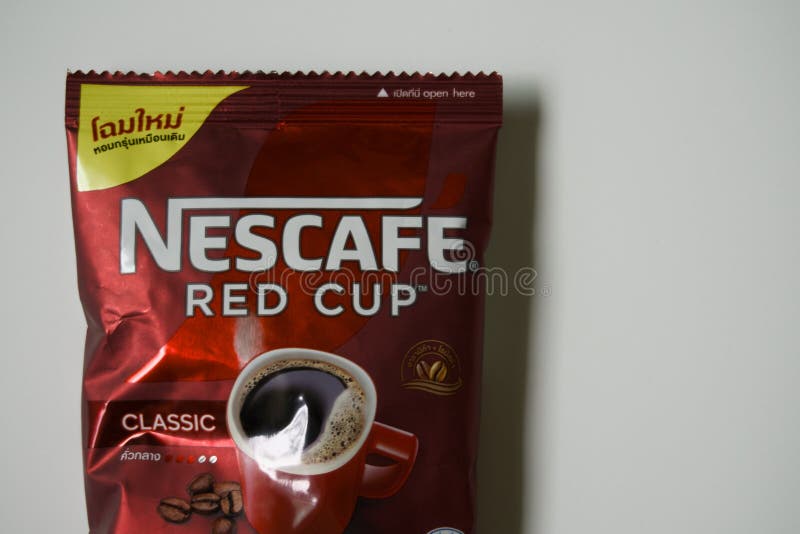 Nescafe Redcup Package on White Background Editorial Photography ...