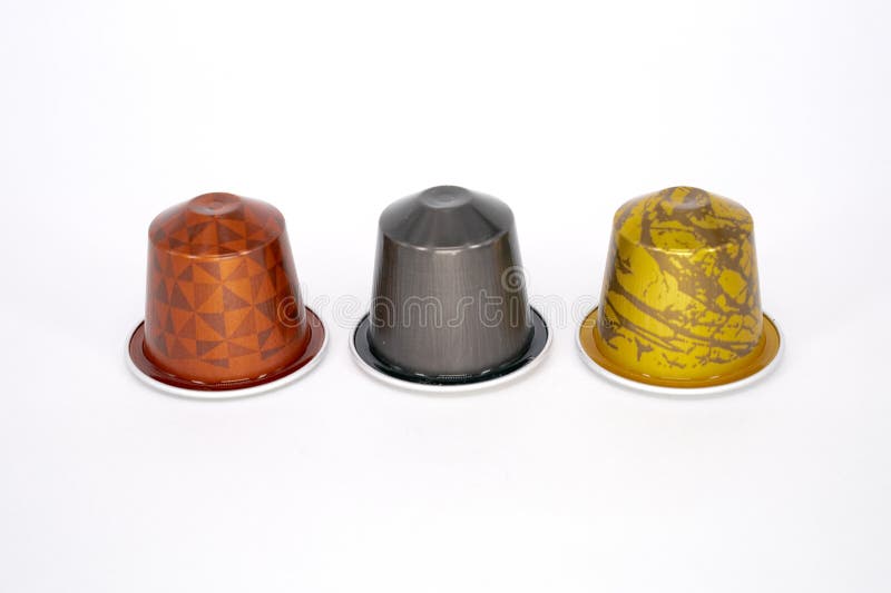 Nespresso Capsules on White Background Top View Editorial Stock Image ...