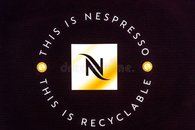 Nespresso Recyclable Logo editorial photo. Image of marketing - 342977751