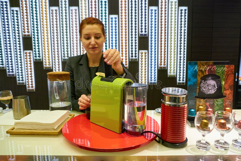 Nespresso store editorial photography. Image of quality - 141426512