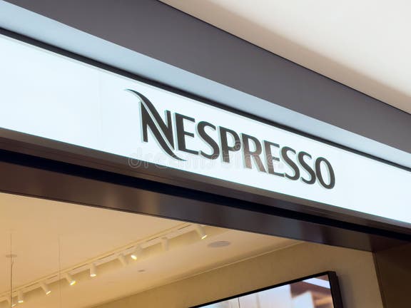 Nespresso Storefront Signage with Modern Design Editorial Photography ...