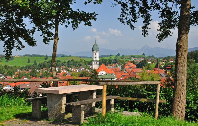 Nesselwang,Allgaeu stock photo. Image of district, center - 22365414