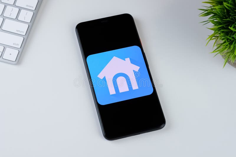Nest App Logo on a Smartphone Screen. Editorial Image - Image of desk ...