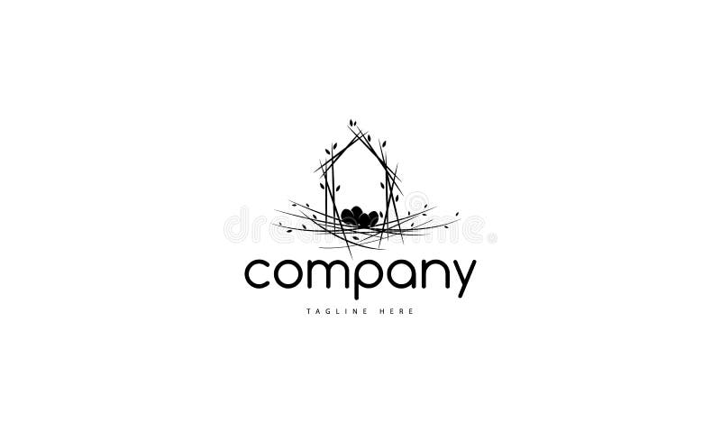 Bird Nest Logo Design Template Vector Illustration Stock Vector ...