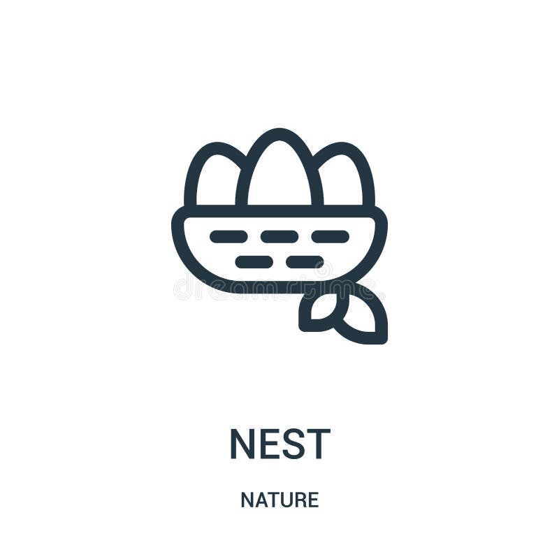 Nest Icon Vector from Nature Collection. Thin Line Nest Outline Icon ...