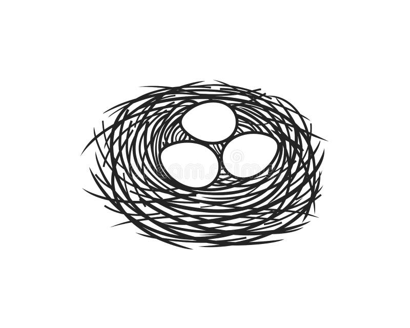 Nest Logo. Isolated Nest on White Background Stock Vector ...